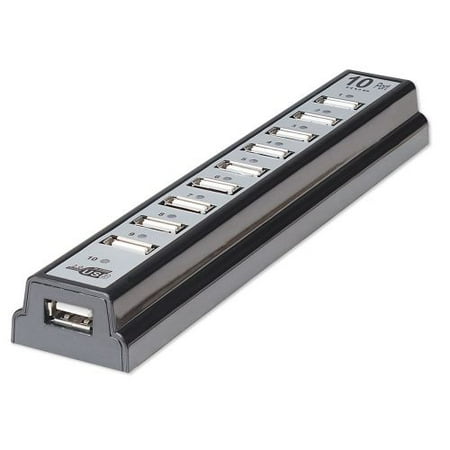 Manhattan 10-Port Hi-Speed USB Desktop Hub, AC or Bus Power - Walmart.ca