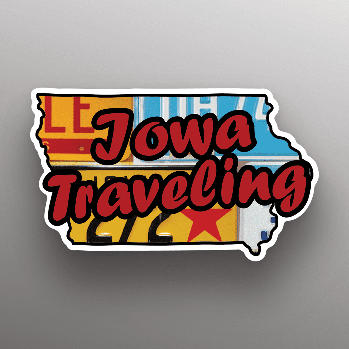 Iowa Traveling State Shape Great Gift Idea Single 5 Inch Magnet Made in ...