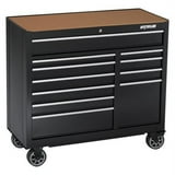 Waterloo Series Cabinets, 41 in x 18 in x 37 1/4 in, 11 Drawers, Black ...