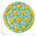 Rubber Duck Party Supplies - Bubble Bath Paper Dessert Plates and ...