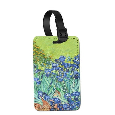 WIRESTER Rectangle PU Leather Luggage Tags for Travel Suitcase Baggage 4.05 x 2.83 inches ...