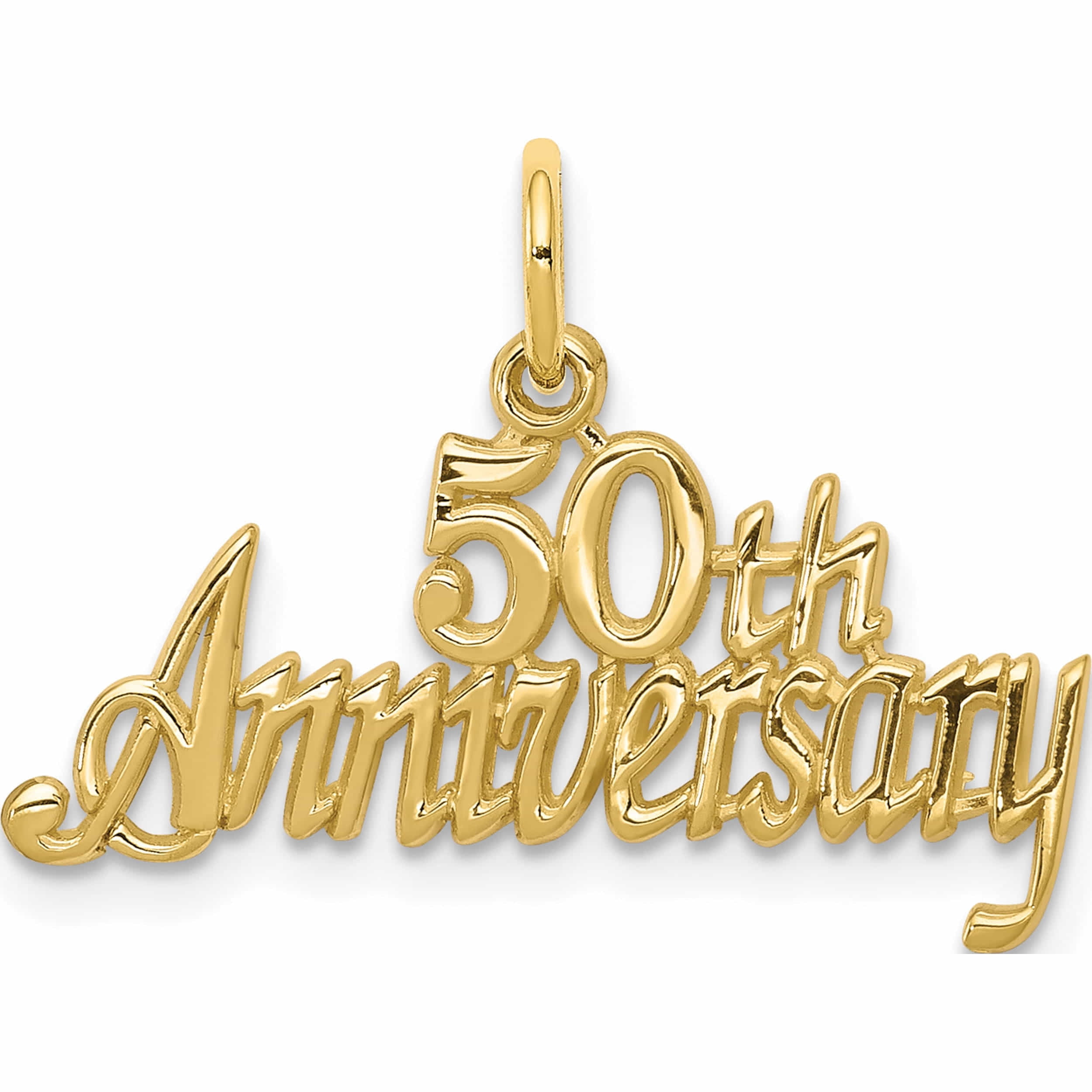 10K Yellow Gold 50Th Anniversary Charm (25 X 26) Made In United States ...