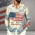 Bainana Mens Shirts 4Th Of July Graphic Shirt Long Sleeve Button Down ...