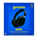 onn Wireless Over-Ear Headphones with Active Noise Canceling, Black ...