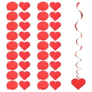 6 x 7ft Red Heart String Valentines Day Decorations Engagement Wedding ...