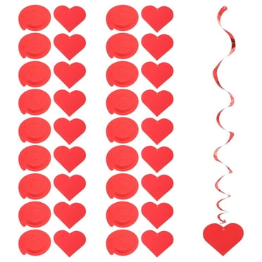 6 x 7ft Red Heart String Valentines Day Decorations Engagement Wedding ...