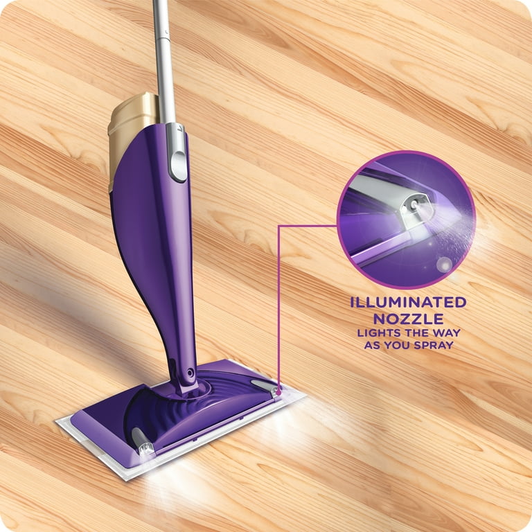 Swiffer WetJet Wood Floor Mopping Cleaning Starter Kit Purpose 1 Mop 10 Pads Solution Batteries