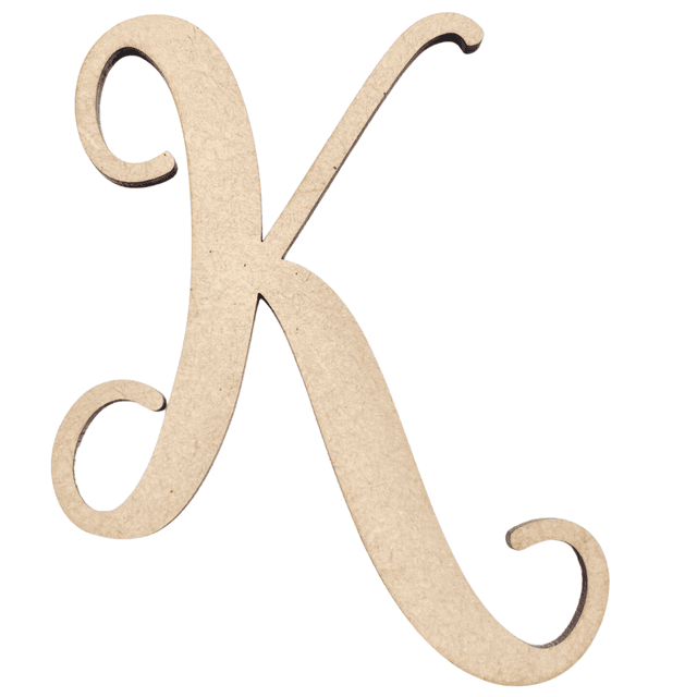 10" Tall MDF Wood Letter K | 1/4" Thick | Wood Craft Letter | Starfish ...