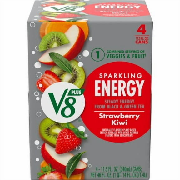 V8 +Energy Variety Pack, 6 Flavors, 8 fl oz Cans, Caffeine & Vegetable ...