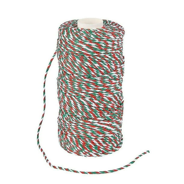 SHSLING String Green Red And White 200m, Craft String Cotton Cord ...