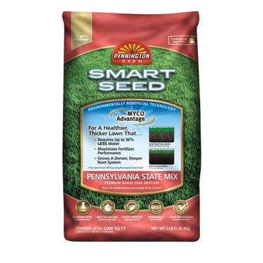 Pennington Smart Seed Sun & Shade Grass Seed Mix, for Partial to Full ...