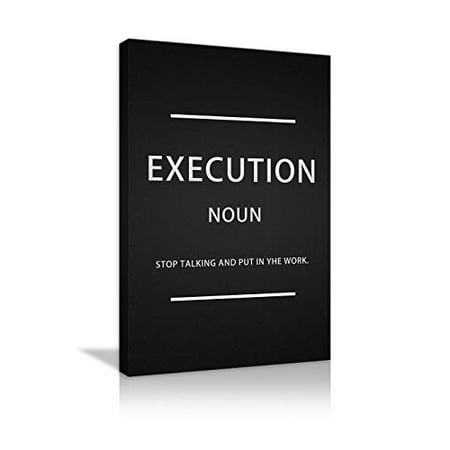 AMEMNY Inspirational Wall Art Execution Noun Posters Motivational Inspirationa Entrepreneurship ...