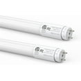 LINYAN-2 Pack 4FT T8 LED Bulbs, 18W 2400LM 4000K Led Tube Light, Plug ...