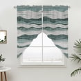 Abstract Stripe Swag Valances for Windows 63 inches Long, Green Gary ...