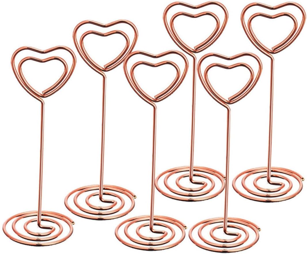 6 Pcs Desk Cord Holder Gold Paper Clips Gold Place Card Holder Pictures ...