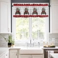 Christmas Truck Kitchen Curtains Valances and Tiers Set of 3 Xmas Car ...