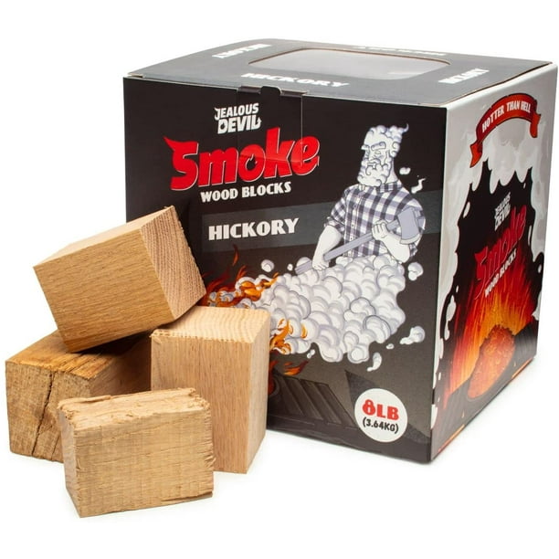 Jealous Devil SMOKE Blocks (Hickory), Wood Chunks for BBQ and Smoking ...
