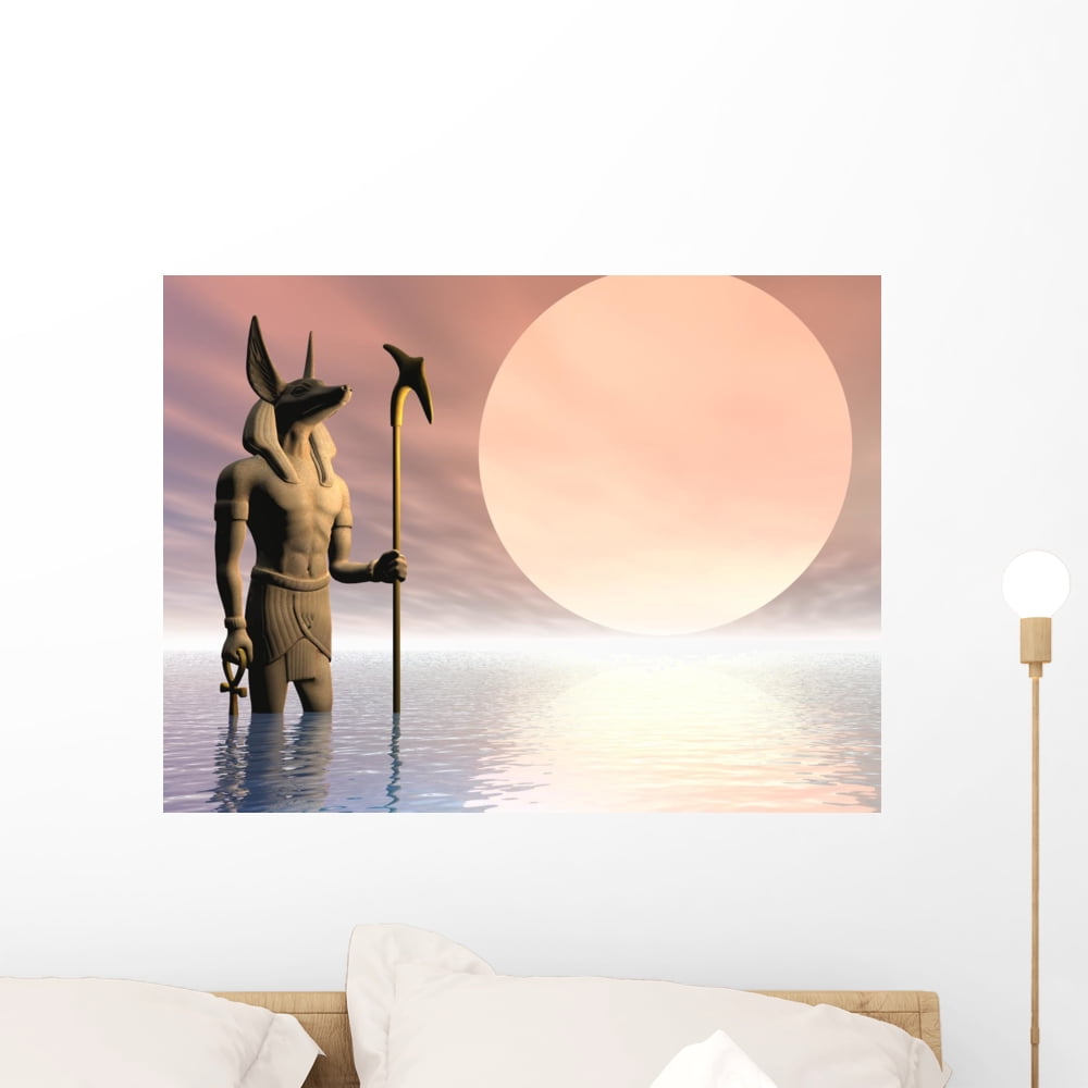 Illustration Ancient Egyptian Statue Wall Mural by Wallmonkeys Peel and ...