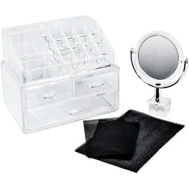 Sorbus Acrylic Makeup Box Organizer with Drawers, Stackable Jewelry ...