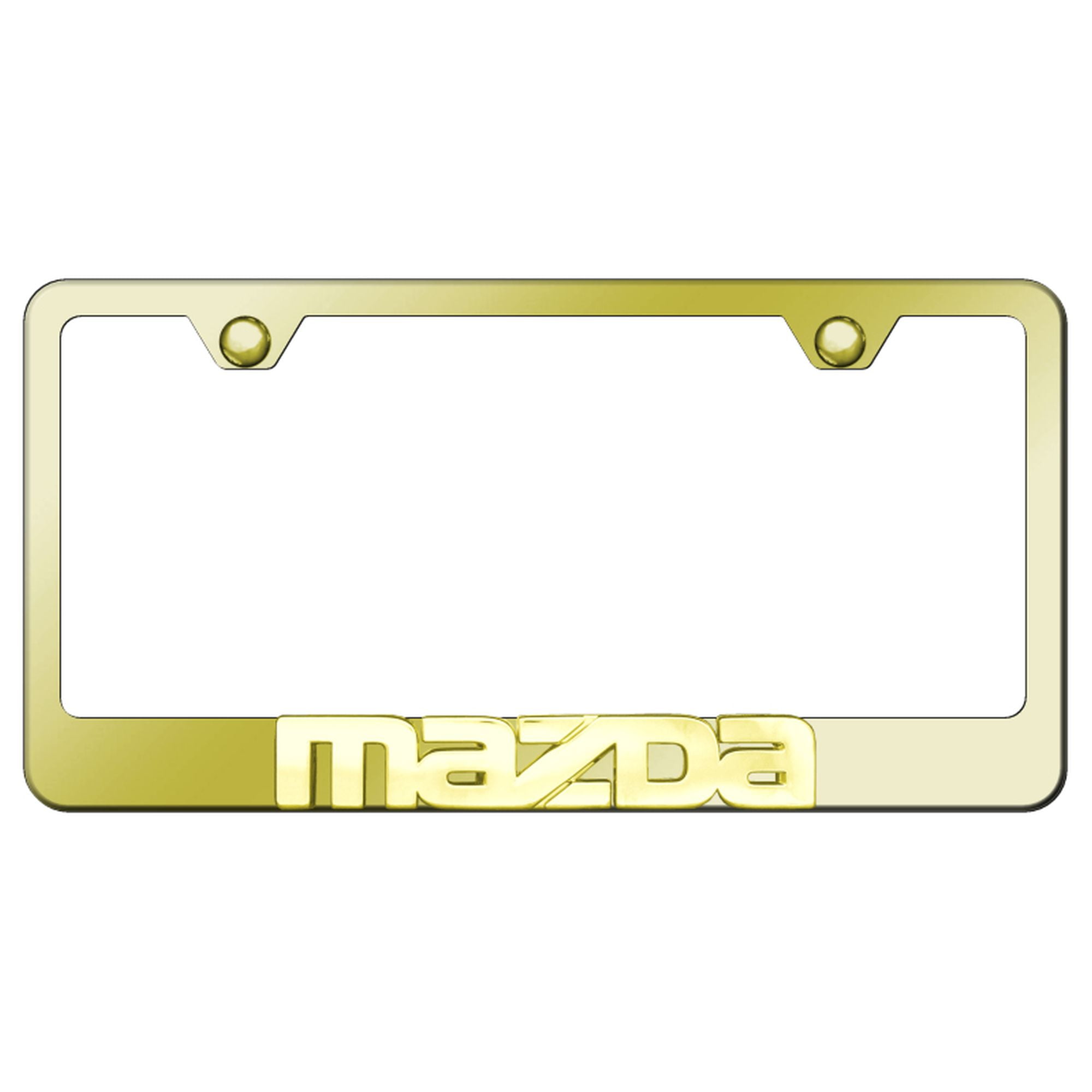 Mazda OEM Logo Stainless Steel License Plate Frame (Gold) - Walmart.com
