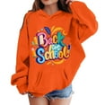 Girls Back to School Hoodies Cute Cartoon Print Pullover With ...