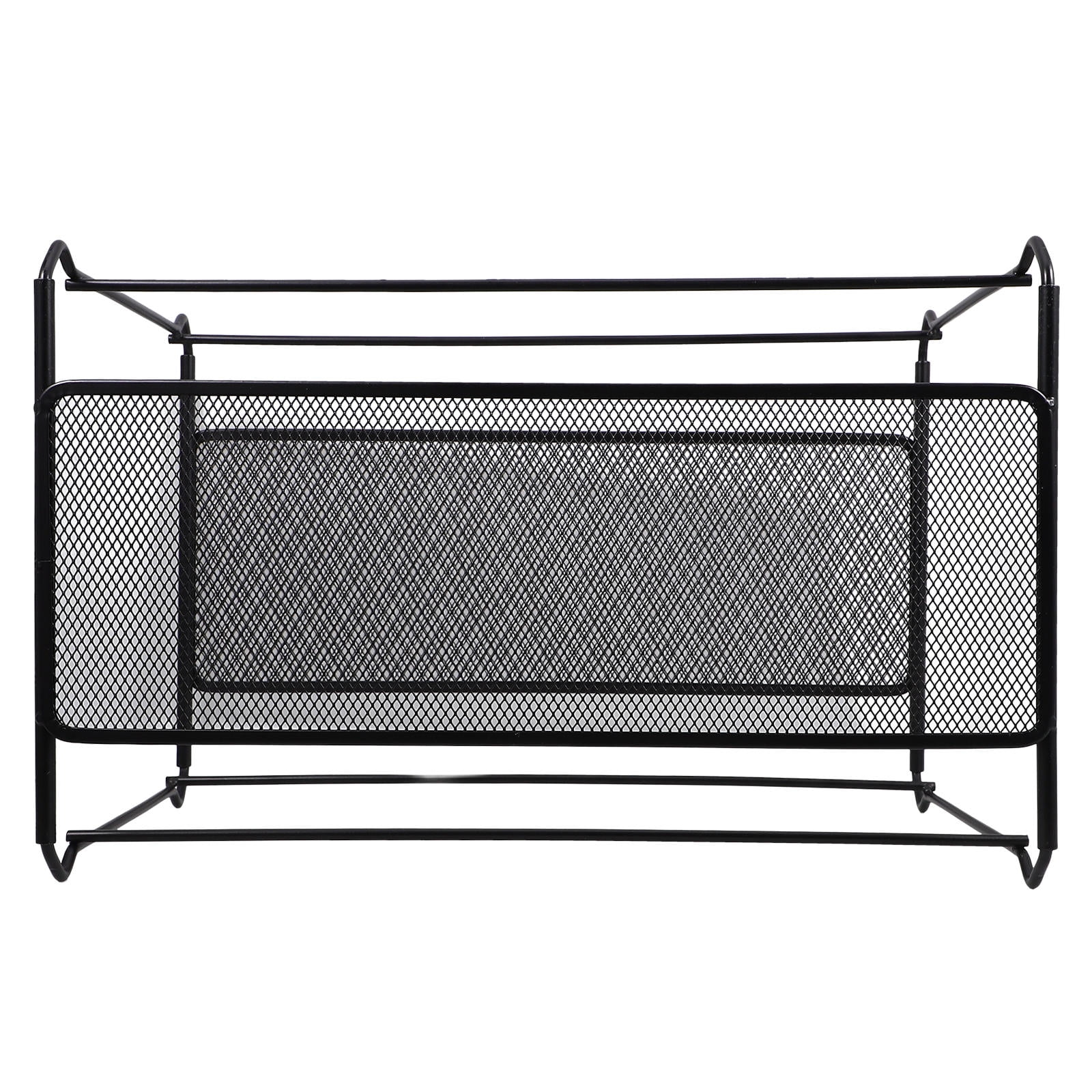 Homoyoyo Mesh File Organizer File Racks For Desktop Black 1pack For School 15.2x11.1x10.2in