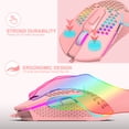 KUIYN M3 Ultralight Honeycomb Shell Wired Optical Gaming Mouse,RGB ...