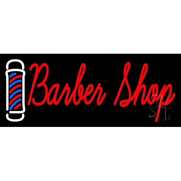 Red Scissors LED Neon Sign 24 x 31 - inches, Black Square Cut Acrylic ...