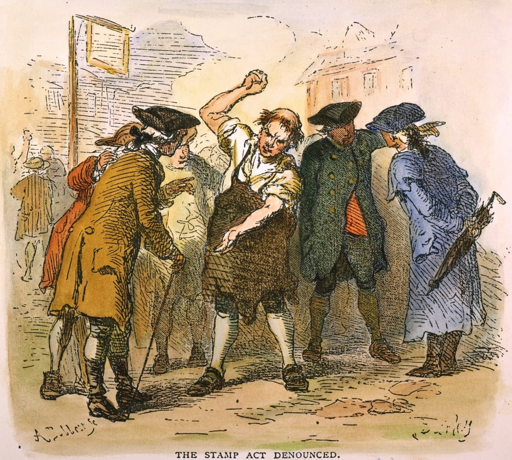 Stamp Act, 1765. /Namerican Colonists Denouncing The Stamp Act In 1765 ...