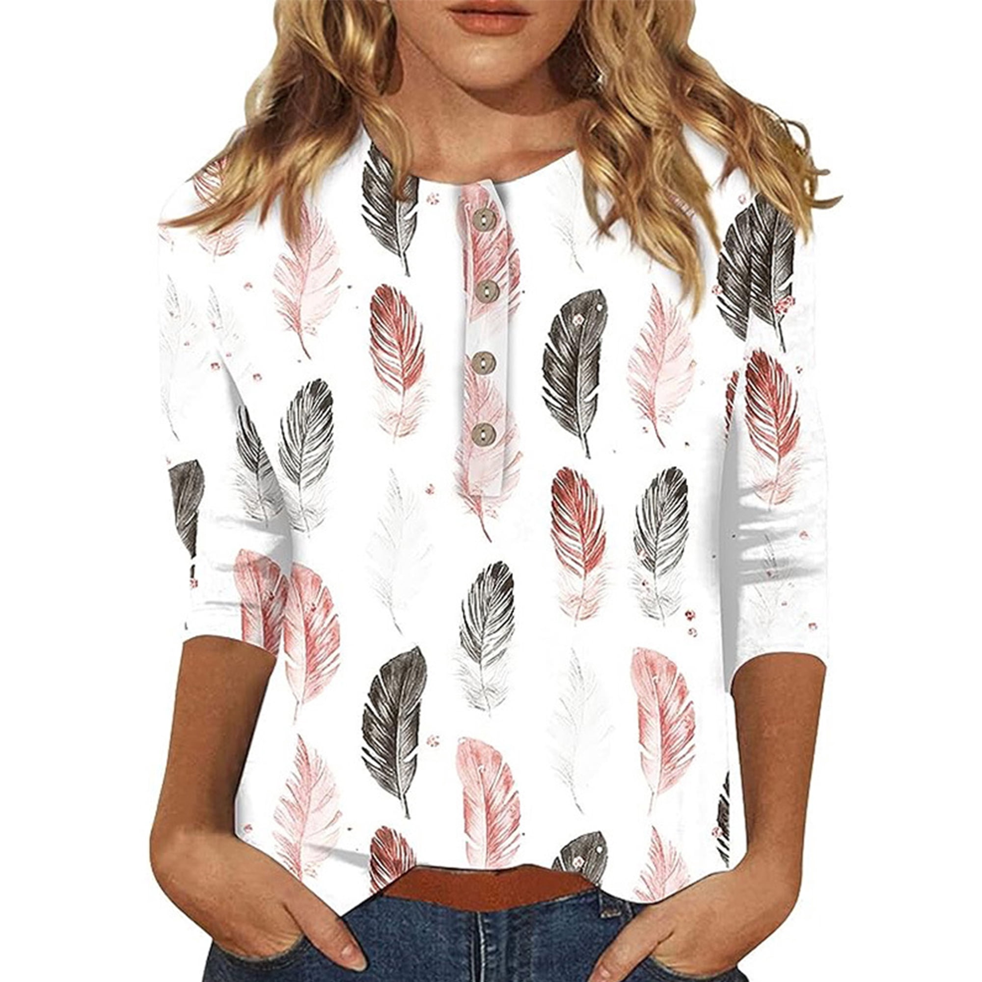 Click here for Sexy Dance Ladies Tops Crew Neck Tee 3/4 Sleeve T... prices