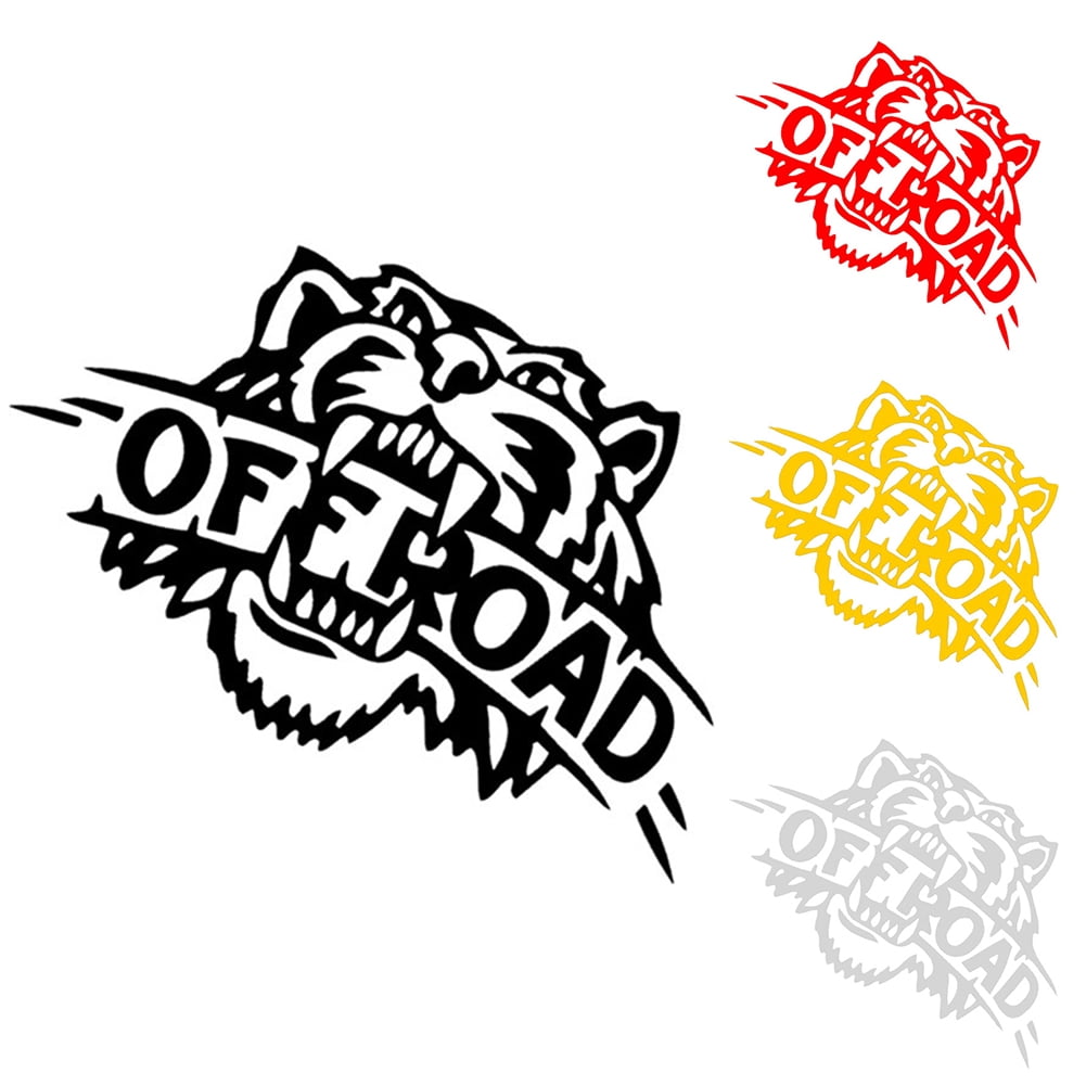 Walbest 1Pc Car Sticker - Tiger OFF ROAD Letters Self-Adhesive ...