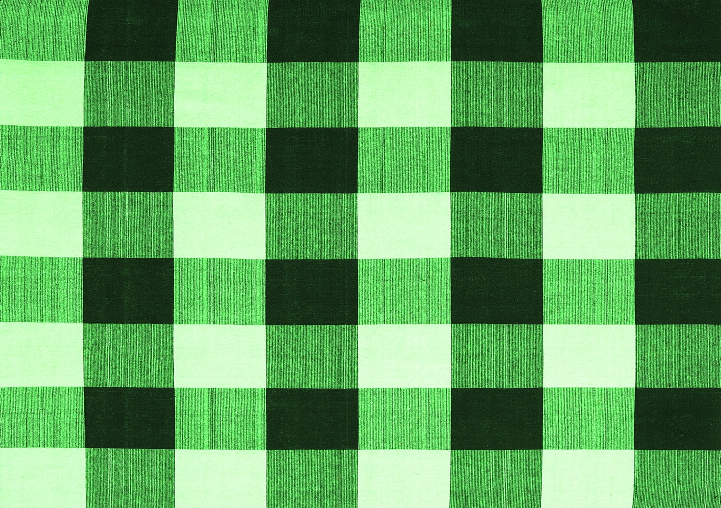 Ahgly Company Indoor Rectangle Checkered Green Modern Area Rugs, 2' x 5 ...