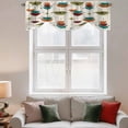 Bohemian Tie Up Valance Curtains Orange Duck Green Color Block ...