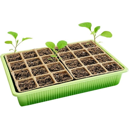 HTCM Germination Box, 24 Cells Gardening Mini Breathable Lids Plastic ...