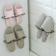 Honrane Iron Adhesive Wall Mount Slippers Storage Shelf Shoes Rack ...
