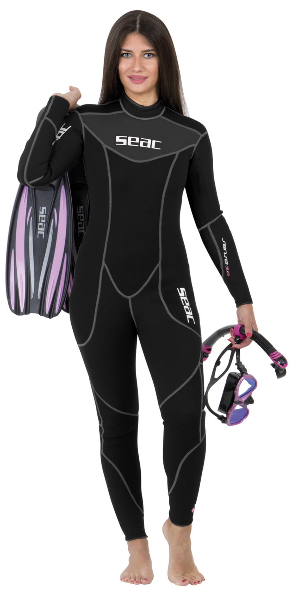 Seac Women's Sense 3mm High Stretch Full Wetsuit - Walmart.com ...