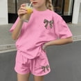 Cute Outfits for Girls 2 Piece Printed Short Sleeve Crewneck Shirt and ...