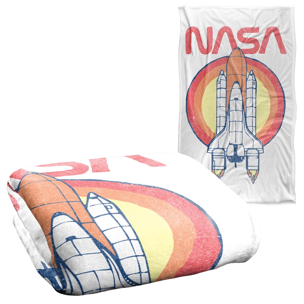 Nasa Shuttle Circle Silky Touch Super Soft Throw Blanket 36" x 58 ...