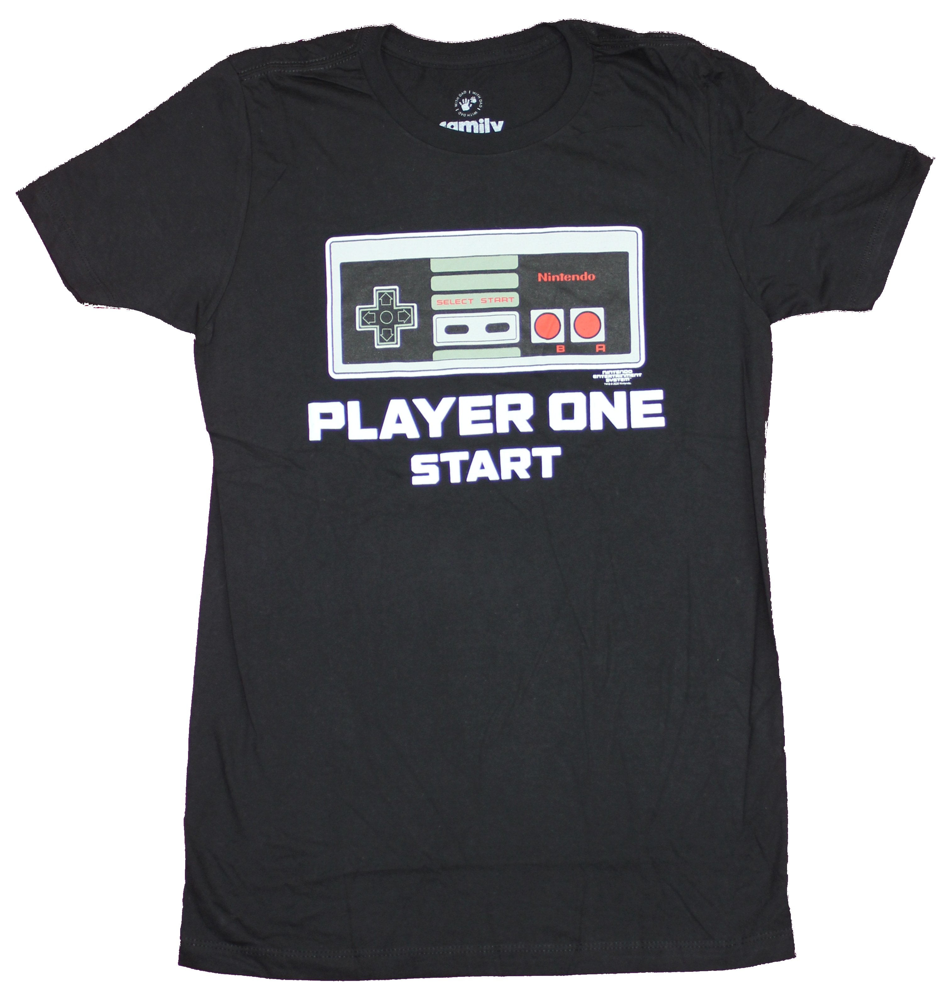 Hybrid Apparel - Nintendo Mens T-Shirt - Player One Start NES ...