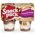 (8 pack) Snack Pack Chocolate Vanilla Flavored Pudding, 3.25 oz Pudding ...