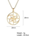 Gold Tone Stainless Steel Golden Ratio Spiral Pendant, Fibonacci ...