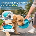 2-in-1 Portable Dog Water Bottle - 10oz Stainless Steel Dog Water ...