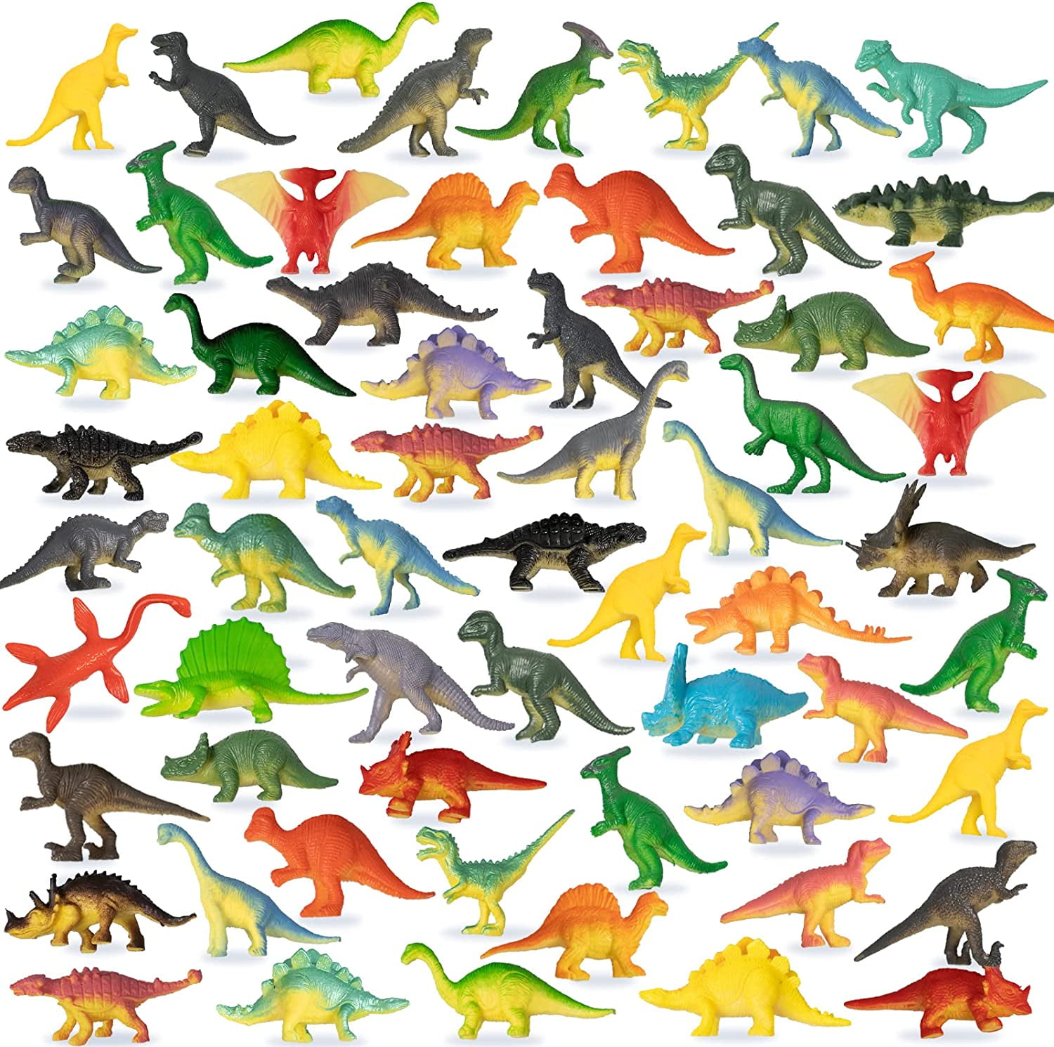 GuassLee Mini Dinosaur Toys Set for Kids - 78pcs Plastic Dinosaur ...