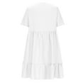 gakvbuo Summer Dress For Women Casual V-Neck Short Sleeve Ruffled High ...