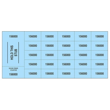 Auction Tickets - 1000 Sheets - Assorted Colors (White) - Walmart.com
