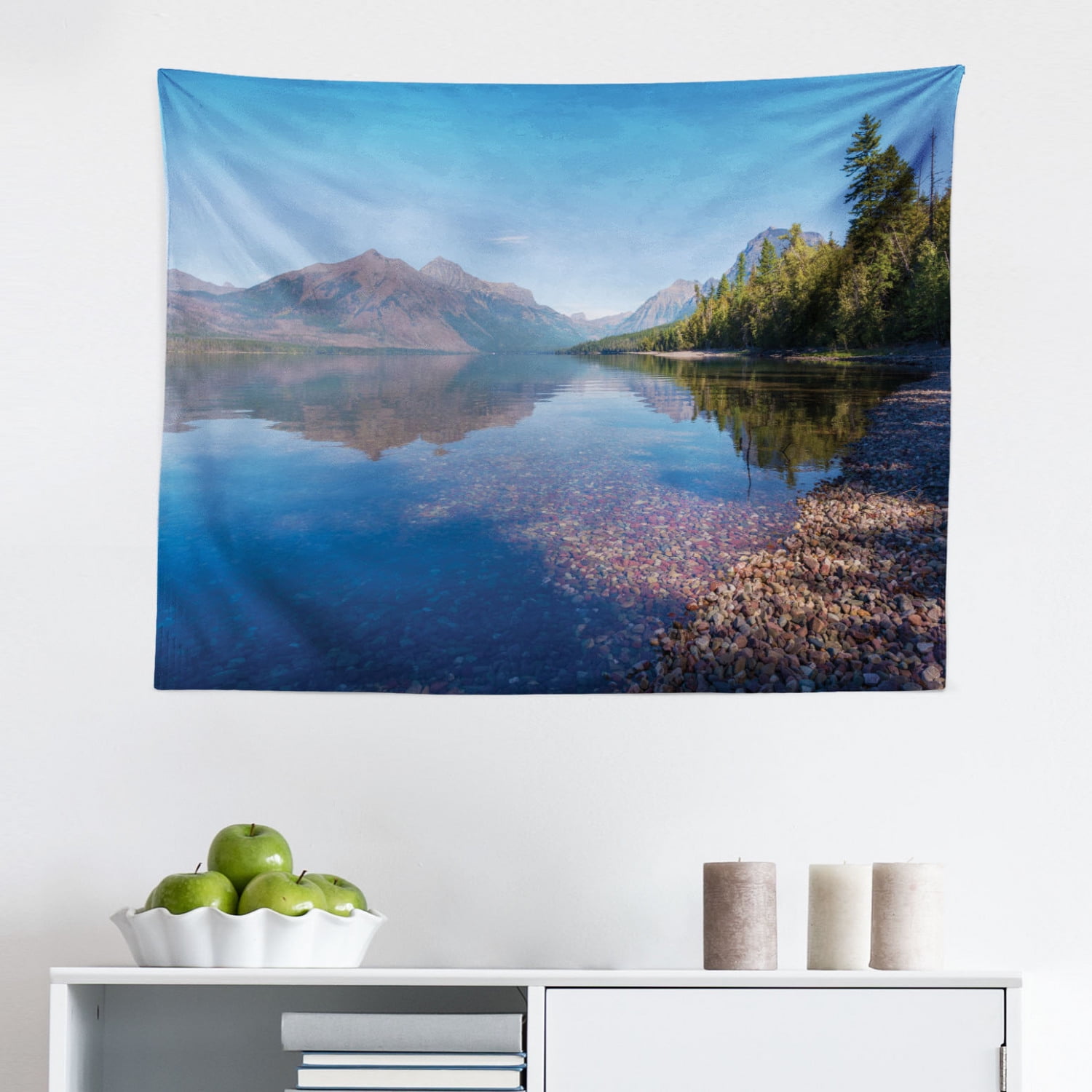 Fine Art Tapestry, Pattern of Colorful Random Paintbrush Strokes ...