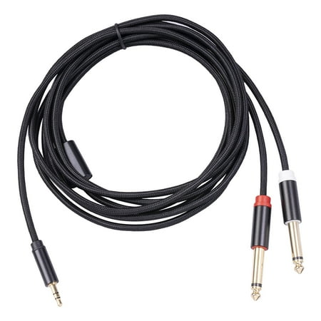 Input Output Cable 3.5mm 1/8 Dual 6.35mm 1/4 Multimedia Speaker for ...