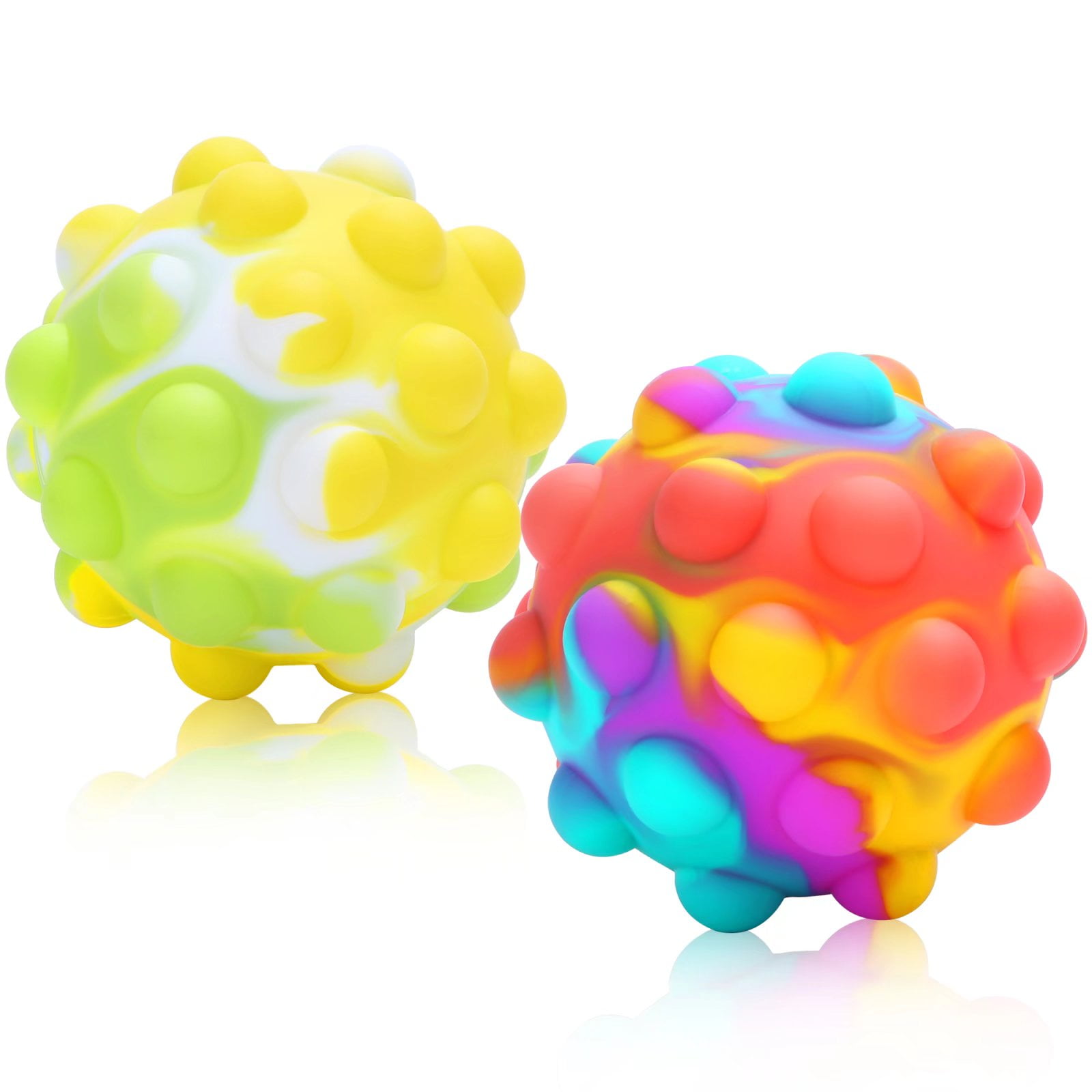 Neasyth Push Bubble Fidget Toy, 2 Pack 3D Stress Relief Balls, Stocking ...