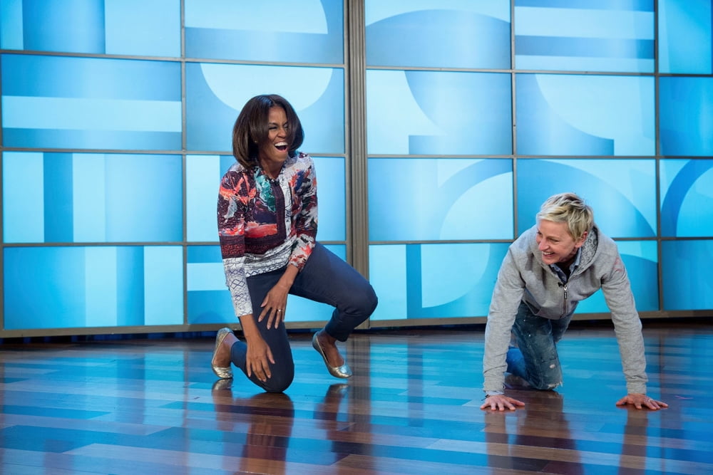 First Lady Michelle Obama Rehearses With Ellen Degeneres For A # ... First Lady Michelle Obama Rehearses With Ellen Degeneres For A # ...