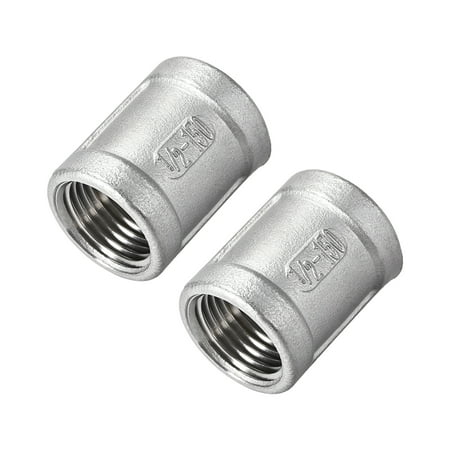 Acier Inoxidable 304 Fondre Tuyau Raccords Couplage Raccord G Femelle G1/2 x G1/2 2Pcs | Walmart ...